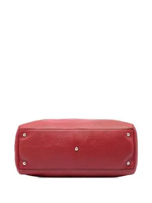 Gucci Calfskin Bamboo Shopper Satchel - Red
