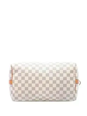 LOUIS VUITTON Damier Azur Speedy Bandouliere 30 Satchel - White