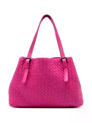 Bottega Veneta Medium Nappa Intrecciato Cesta Tote Bag - Pink
