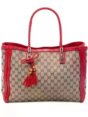 Gucci Medium Gg Canvas Bella Tote Bag - Red