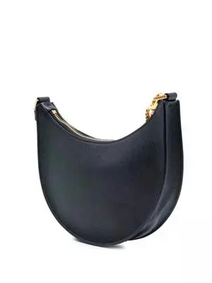 Valentino Garavani 2018-2026 Mini Grainy Calfskin Vlogo Hobo Bag - Black