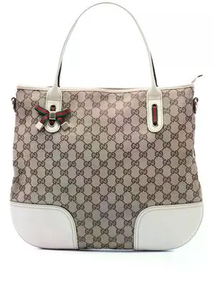 Gucci Gg Canvas Princy Satchel - White