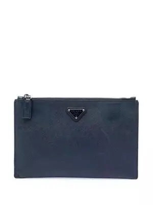 Prada Saffiano Clutch Bag - Blue