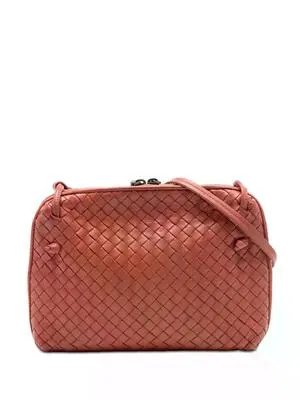 Bottega Veneta Nappa Intrecciato Nodini Crossbody Bag - Red
