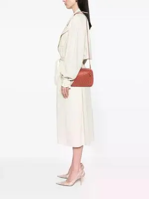 Bottega Veneta Nappa Intrecciato Nodini Crossbody Bag - Red