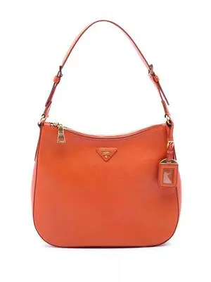 Prada Saffiano Lux Shoulder Bag - Orange