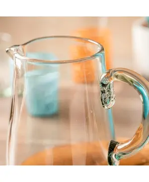 VERVE CULTURE Handblown Glass Pitcher - Clear