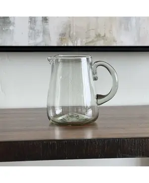VERVE CULTURE Handblown Glass Pitcher - Clear