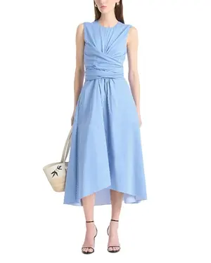 Altuzarra Sleeveless Striped Midi Dress - Azure Stripe