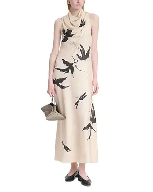 Altuzarra Lucie Silk Maxi Dress With Dragonfly Print