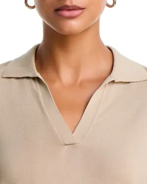 Altuzarra Ribbed Polo Sweater With Collar - Bone