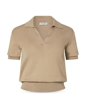 Altuzarra Ribbed Polo Sweater With Collar - Bone