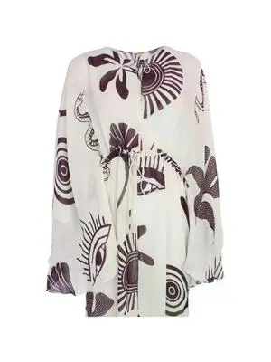 CALA DE LA CRUZ Graphic Print Kaftan