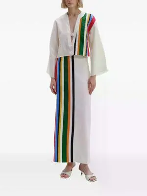 CALA DE LA CRUZ Striped Kimono-sleeve Top