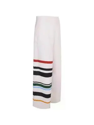 CALA DE LA CRUZ Striped Linen Trousers