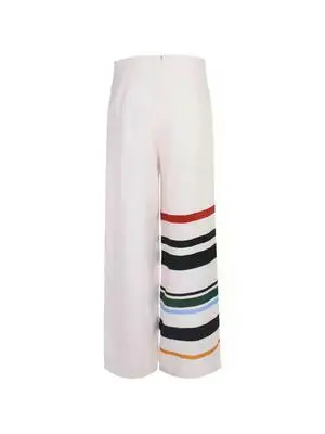 CALA DE LA CRUZ Striped Linen Trousers