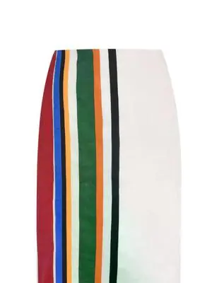 CALA DE LA CRUZ Lima Appliqué Stripe Pencil Skirt