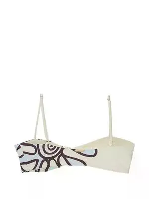 CALA DE LA CRUZ Lilo Sweetheart-neck Bikini Top - Neutrals