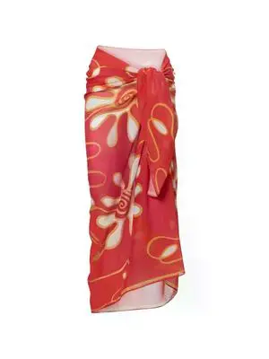 CALA DE LA CRUZ Floral Print Sarong