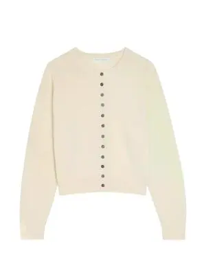 Maria Mcmanus Ivory Fine Knit Button-up Cardigan