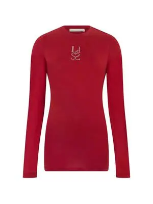 LUDOVIC DE SAINT SERNIN Logo Embellished Long Sleeve T-shirt