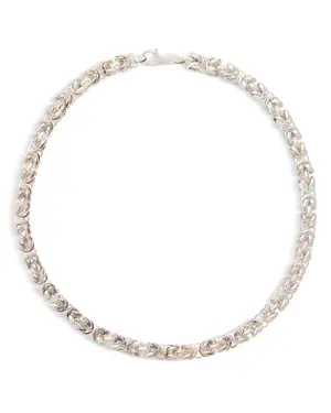 Shashi Byzantine Chain Necklace, 17 - Silver