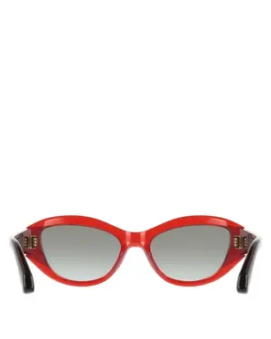 FERRAGAMO Color Block Oval Sunglasses - Transparent