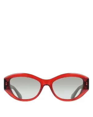 FERRAGAMO Color Block Oval Sunglasses - Transparent