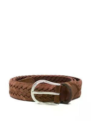 ERALDO Braided Suede Belt - Brown