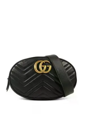 Gucci Gg Marmont Matelassé Belt Bag - Black