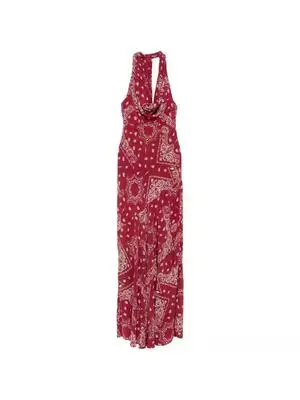 VENUJA Sierra Bandana-print Maxi Dress - Red