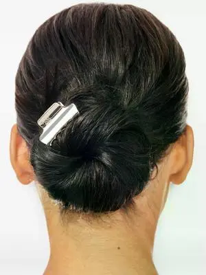 SISTER’S AROMA Logo Engraved Hair Clip - Silver
