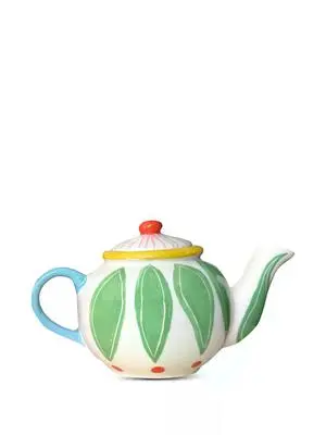 LAETITIA ROUGET Leaf-print Teapot - White