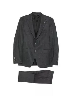 Tagliatore Pinstriped Wool Suit - Grey