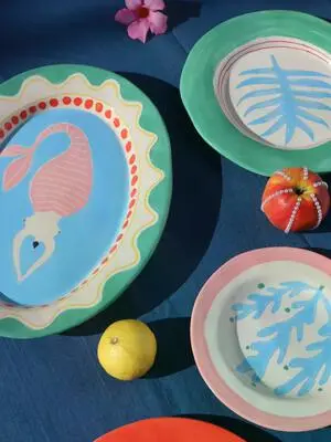 LAETITIA ROUGET Large Mermaid-print Decorative Plate