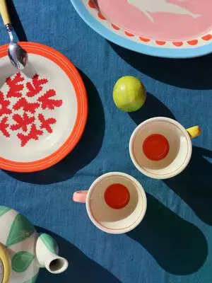 LAETITIA ROUGET Leaf-print Mugs