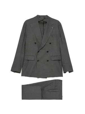 Tagliatore Double-breasted Checked Suit - Grey