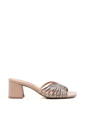 BIBI LOU Serabi Crystal Embellished Leather Sandals