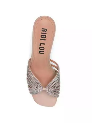 BIBI LOU Serabi Crystal Embellished Leather Sandals