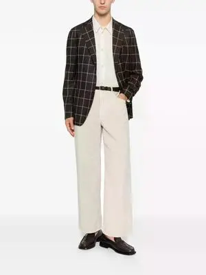 Tagliatore Check-pattern Single-breasted Blazer - Brown