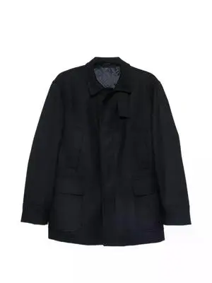 Tagliatore Diagonal-weave Texture Coat