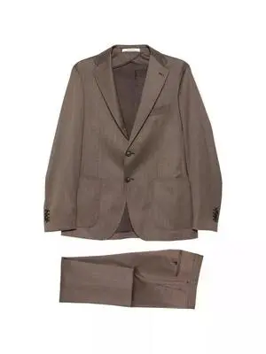 Tagliatore Single-breasted Notched-lapel Suit - Brown