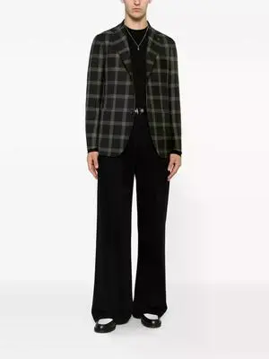 Tagliatore Check-pattern Single-breasted Blazer - Grey