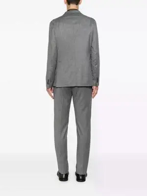 Tagliatore Single-breasted Notched-lapel Suit - Grey