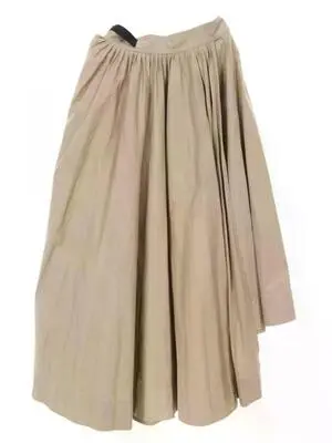 Dior Asymmetrical Pleated Wrap Midi Skirt - Neutrals