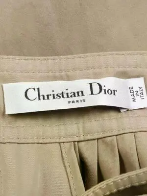 Dior Asymmetrical Pleated Wrap Midi Skirt
