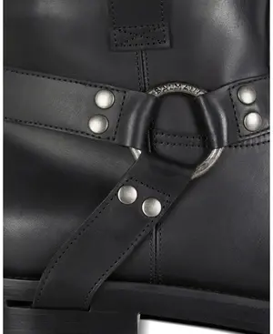 Balmain Calfskin Leather Biker Ankle Boots