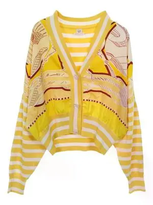 Hermès Silk Cardigan - Yellow