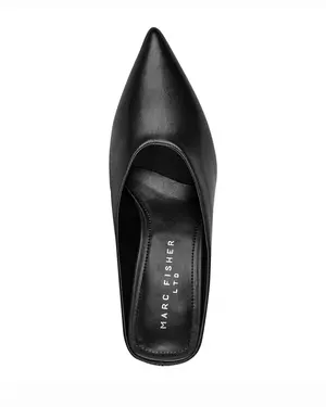 MARC FISHER LTD. Malley Pointed Toe Wedge Mules - Black