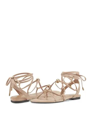 MARC FISHER LTD. Strappy Flat Sandals With Tie Fastening
